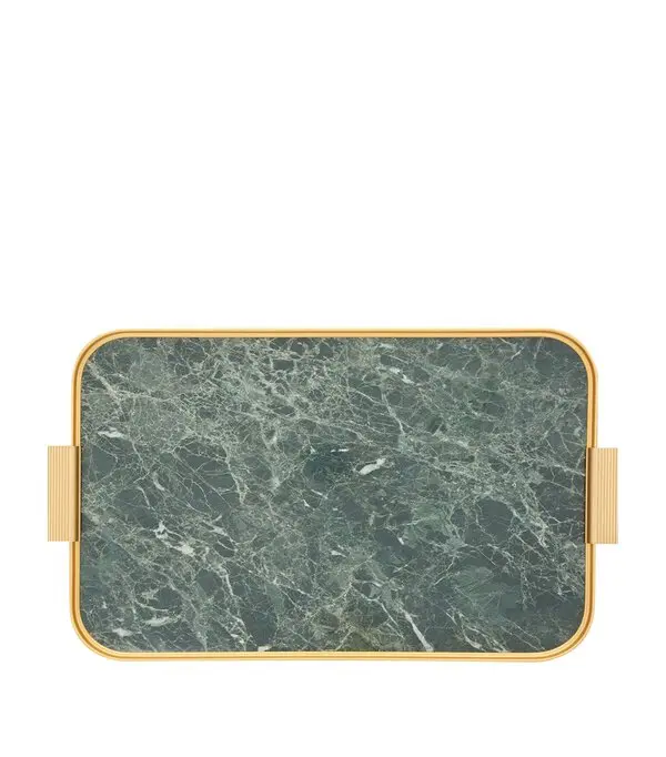 KAYMET Marble Ribbed Tray - Green