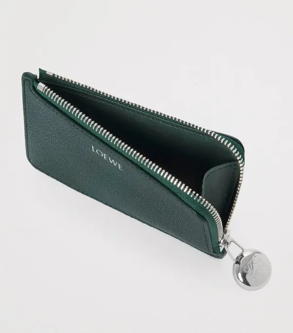 Loewe Leather Pebble Card Holder - Green