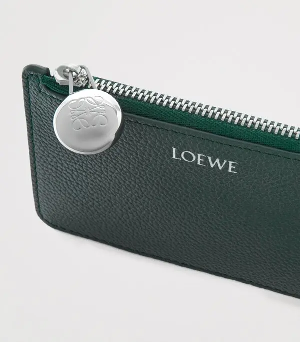 Loewe Leather Pebble Card Holder - Green