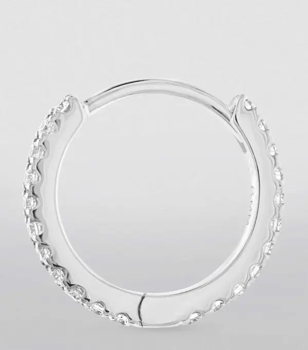 MARIA TASH Diamond Eternity Single Hoop Earring - White