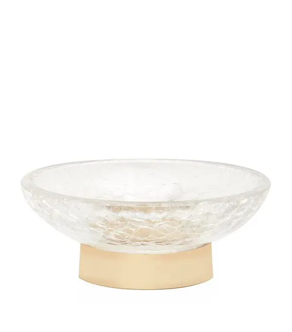 ZODIAC Cracked Crystal Soap Dish - Gold