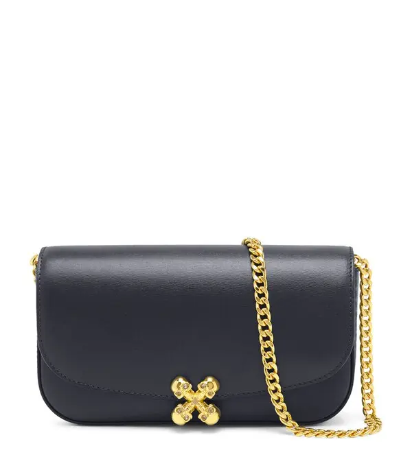 Alexander McQueen Skull Flower Cross-body Bag - Black