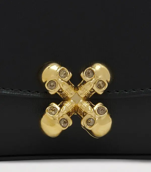 Alexander McQueen Skull Flower Cross-body Bag - Black