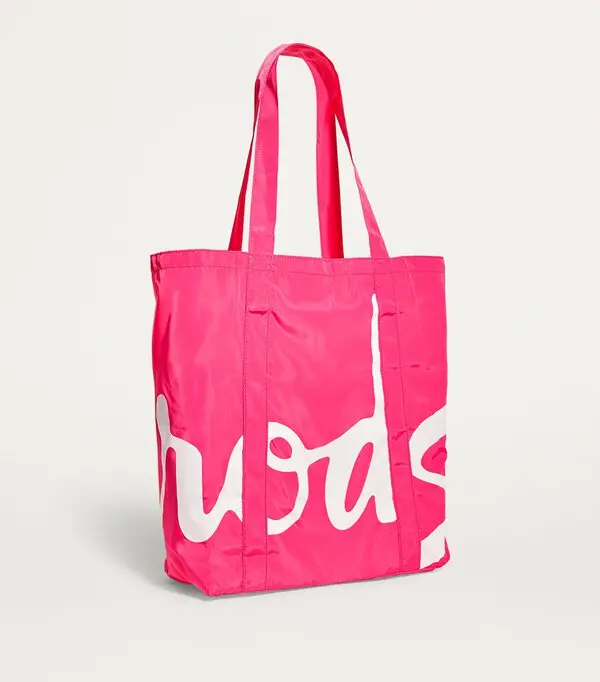Harrods Logo Pocket Shopper Bag - Pink