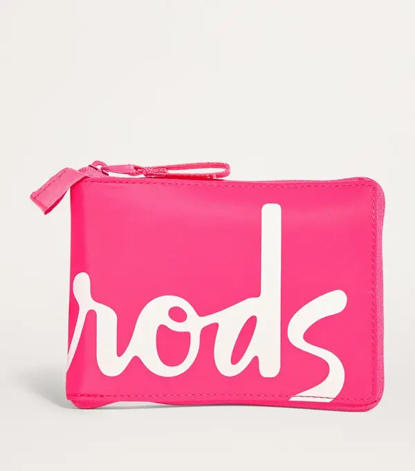 Harrods Logo Pocket Shopper Bag - Pink