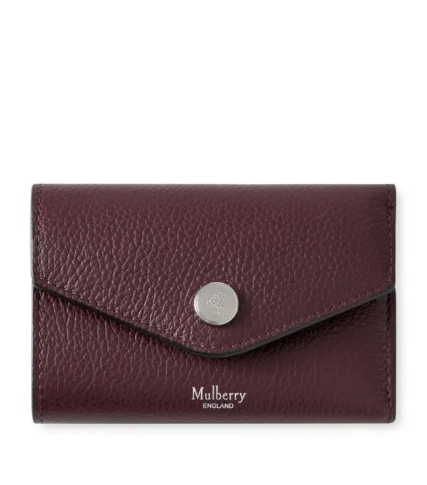 Mulberry Leather Folded Multi-card Wallet - Red