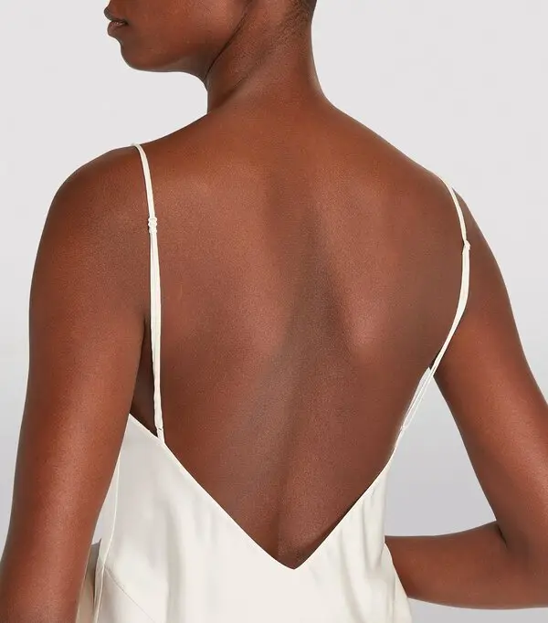 Olivia Von Halle Silk Issa Slip Dress - Ivory