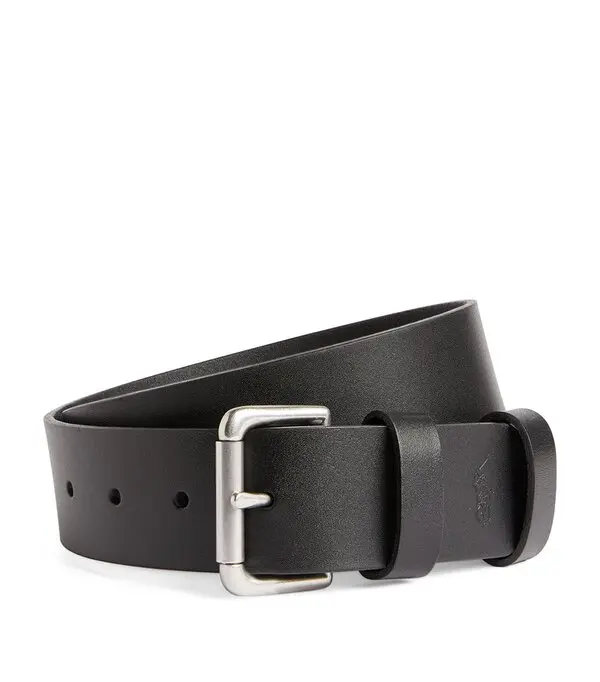 Polo Ralph Lauren Leather Roller Buckle Belt - Black