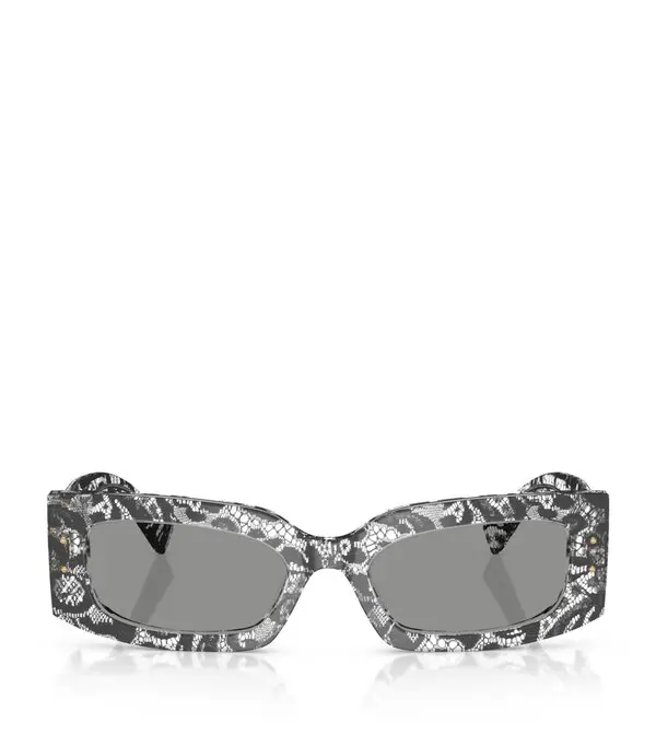 Dolce & Gabbana Acetate Rectangular Sunglasses - Black