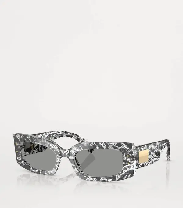 Dolce & Gabbana Acetate Rectangular Sunglasses - Black