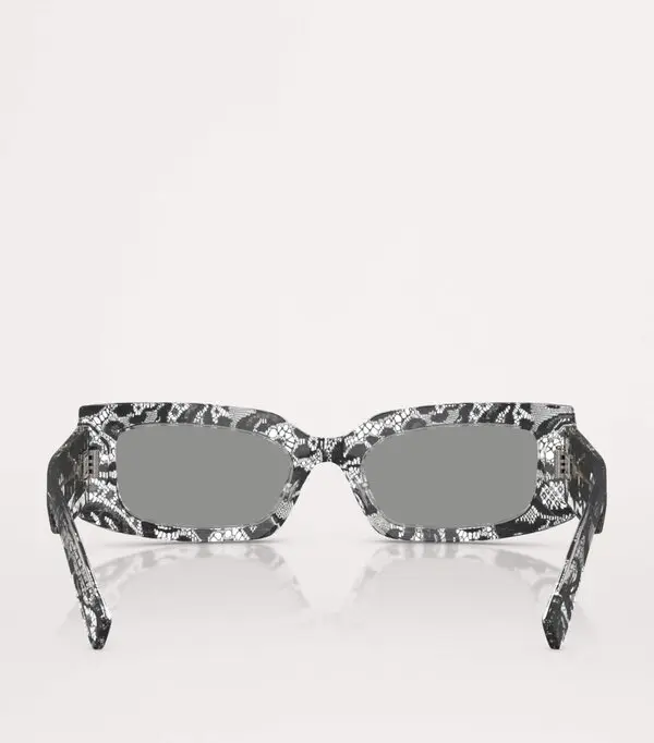 Dolce & Gabbana Acetate Rectangular Sunglasses - Black