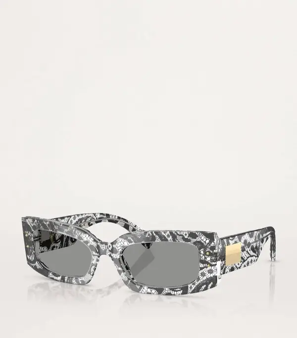 Dolce & Gabbana Acetate Rectangular Sunglasses - Black
