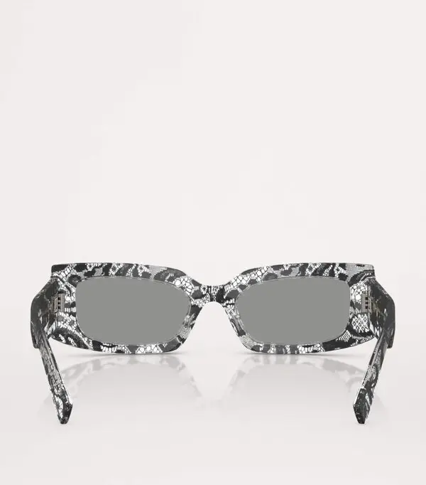 Dolce & Gabbana Acetate Rectangular Sunglasses - Black