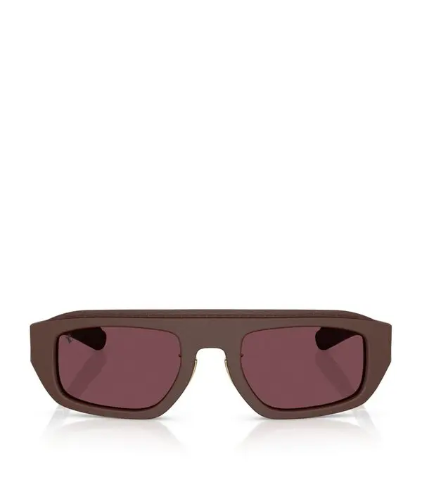 FERRARI Acetate Pillow Sunglasses - Brown