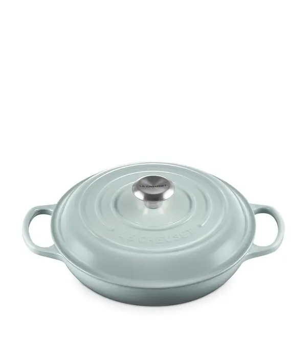 LE CREUSET Cast Iron Shallow Casserole Dish - Blue