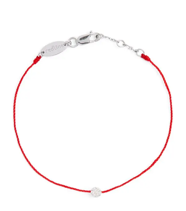 REDLINE White Gold And Diamond Illusion Bracelet - Red