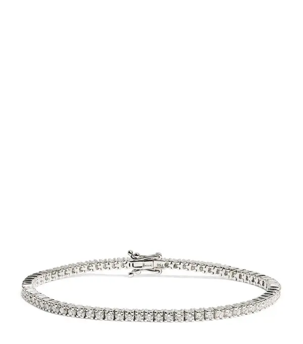 Harrods Gold And Diamond Tennis Bracelet - White