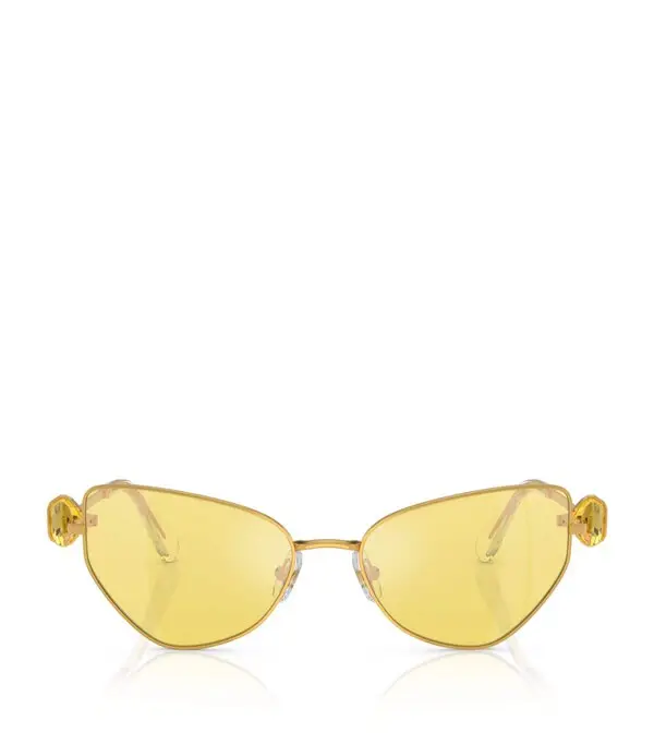 SWAROVSKI Sk7003 Cat Eye Sunglasses - Gold
