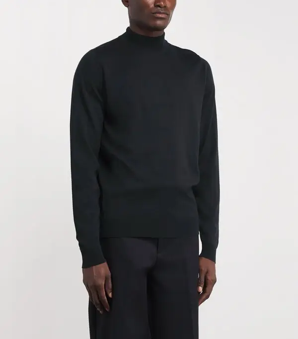 John Smedley Merino Wool Harcourt Sweater - Black