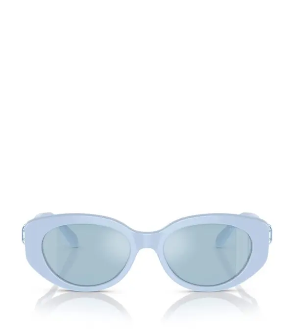 SWAROVSKI Sk6002 Oval Sunglasses - Blue
