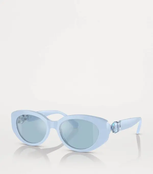 SWAROVSKI Sk6002 Oval Sunglasses - Blue