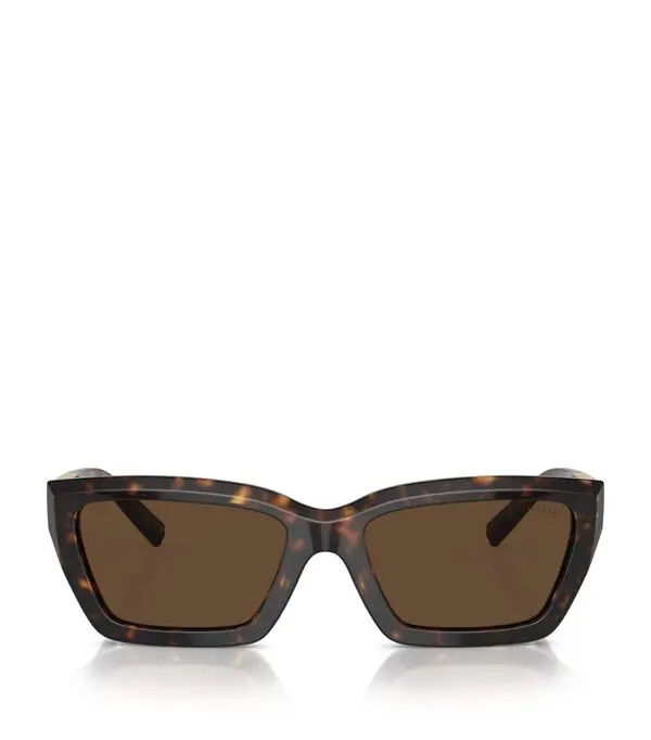 Tiffany & Co. Acetate Rectangular Sunglasses - Brown