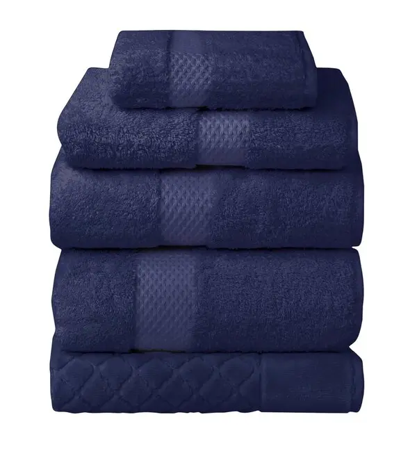 YVES DELORME Toile Bath Sheet - Navy