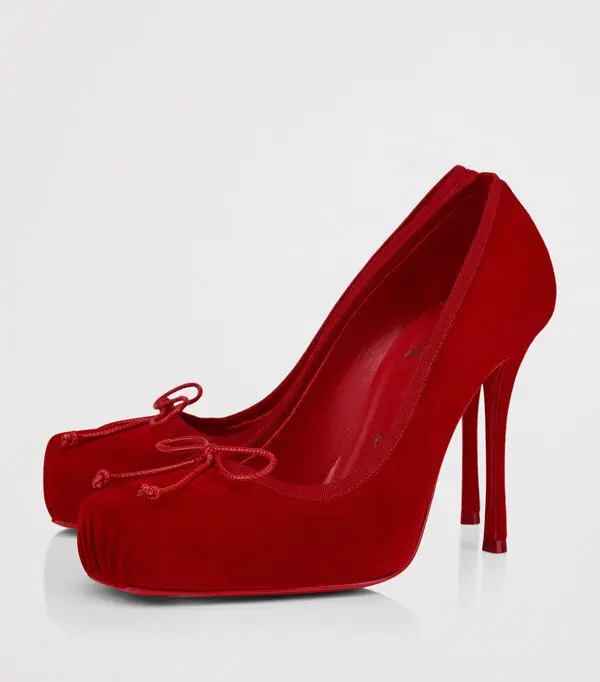 CHRISTIAN LOUBOUTIN Cassia Nodo Leather Pumps 100