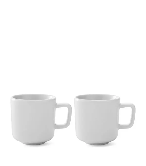 LSA INTERNATIONAL Set Of 2 Porcelain Collective Espresso Cups - White