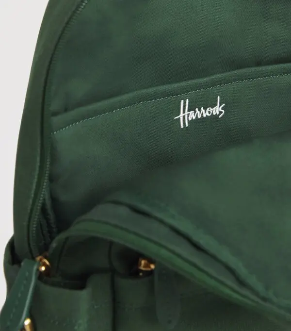 Harrods Cotton Emblem Backpack - Green