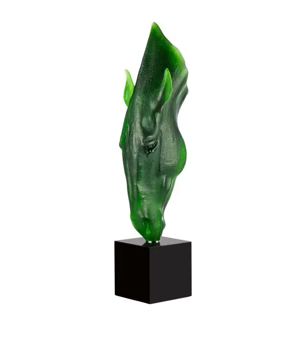 Lalique X Nic Fiddian- Still Water Sculpture - Green