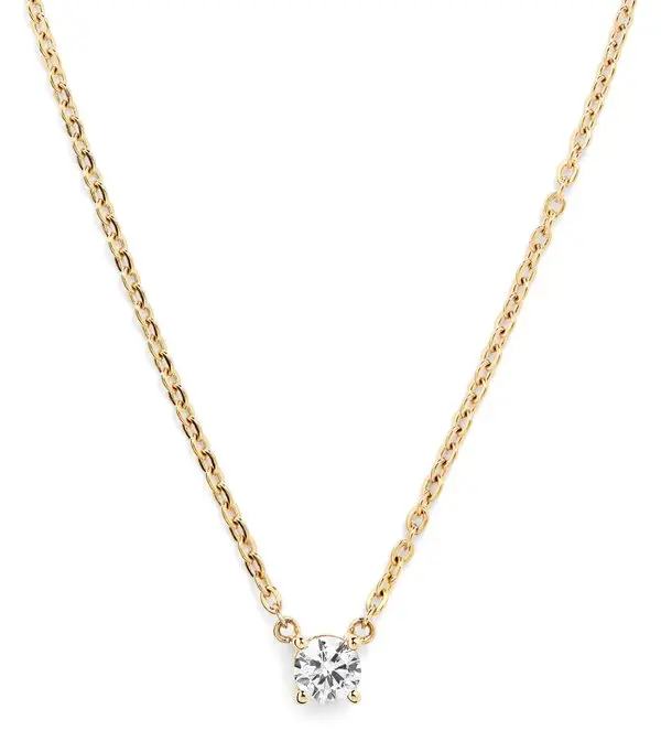 Harrods Diamond Pendant Necklace - Gold