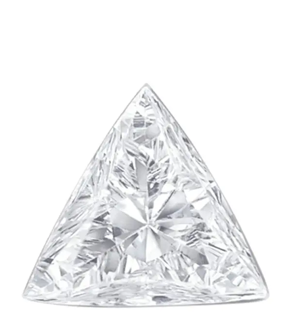 MARIA TASH Invisible-set Diamond Triangle Single Stud Earring - White