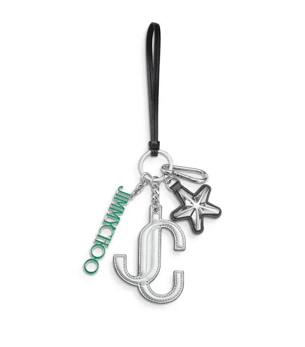 JIMMY CHOO Logo Bag Charm - Silver
