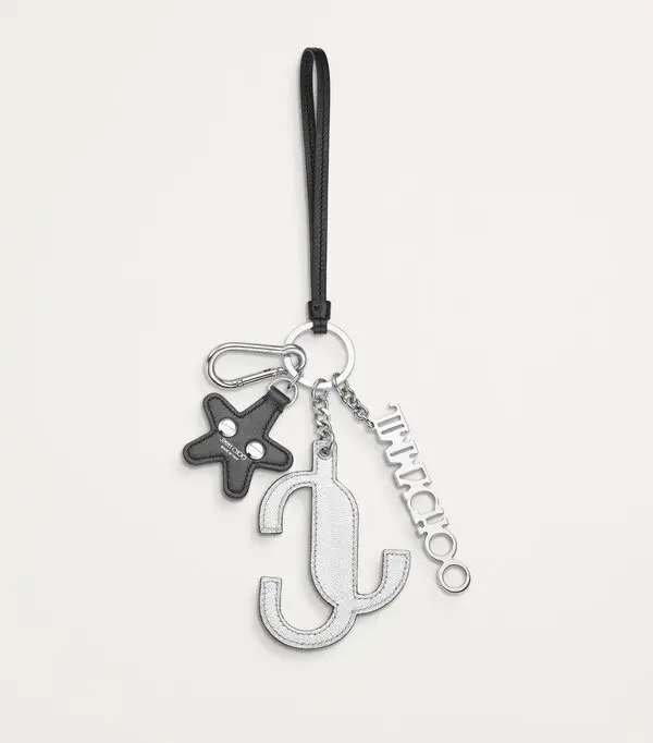 JIMMY CHOO Logo Bag Charm - Silver