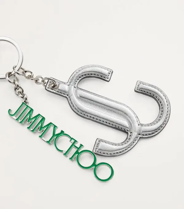 JIMMY CHOO Logo Bag Charm - Silver