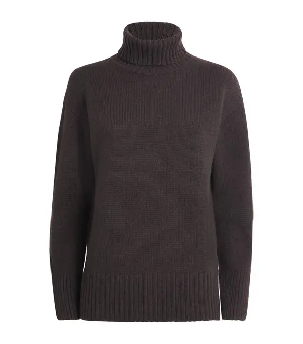 Harrods Cashmere Rollneck Sweater - Brown