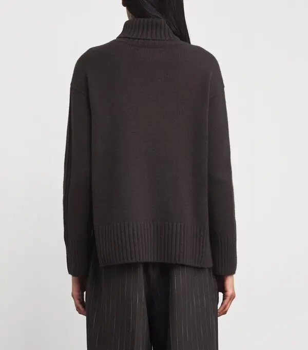 Harrods Cashmere Rollneck Sweater - Brown