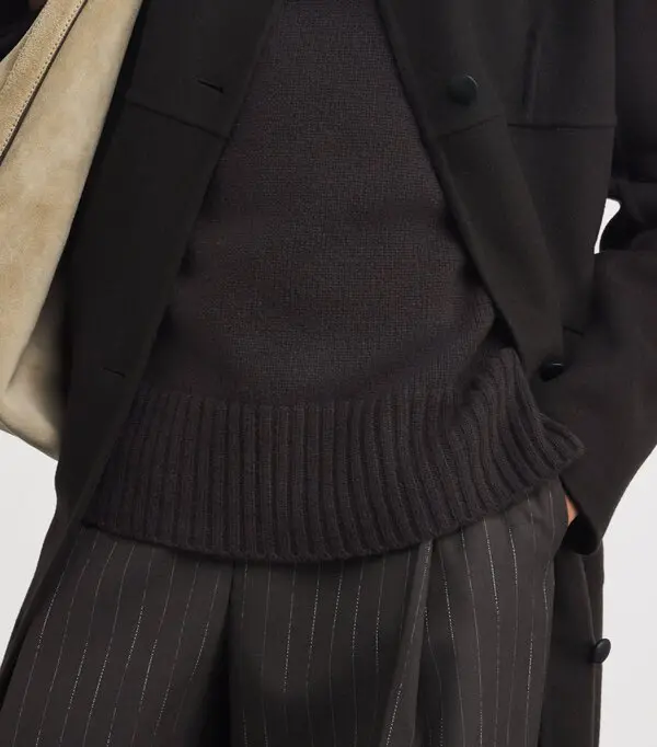 Harrods Cashmere Rollneck Sweater - Brown