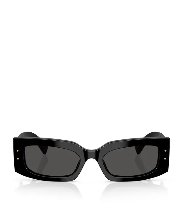 Dolce & Gabbana Acetate Rectangular Sunglasses - Black
