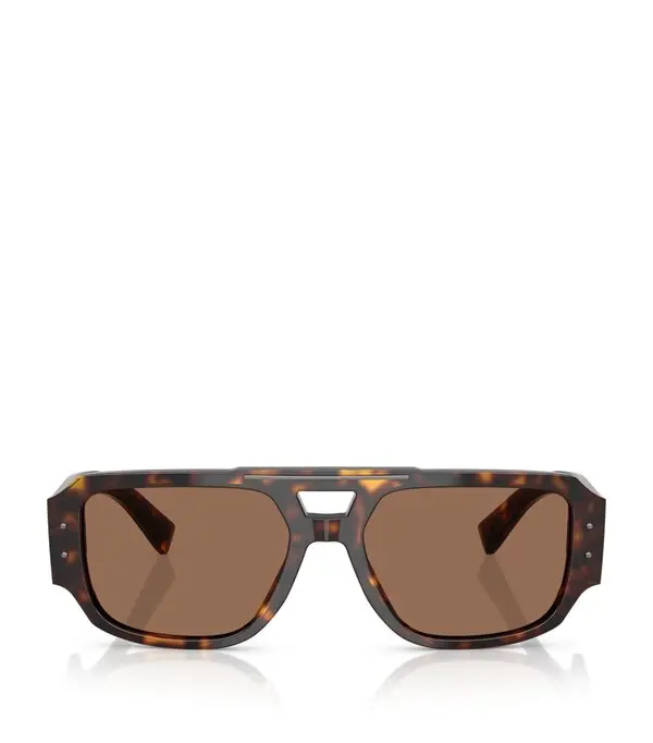 Dolce & Gabbana Acetate Pilot Sunglasses - Brown