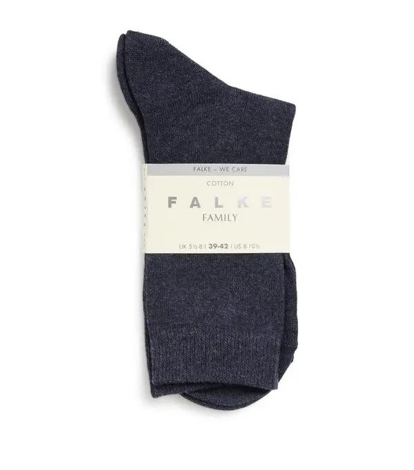 Falke Cotton-blend Family Socks - Blue
