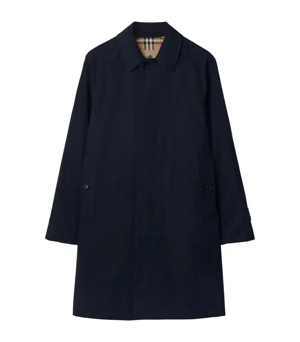 Burberry Mid-length Camden Heritage Car Coat - Blue
