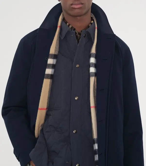 Burberry Mid-length Camden Heritage Car Coat - Blue