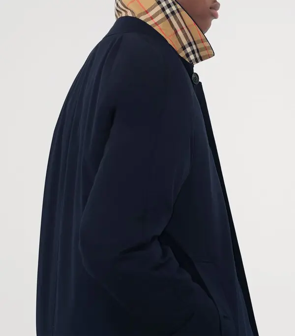 Burberry Mid-length Camden Heritage Car Coat - Blue