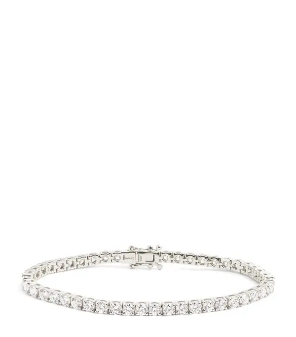 Harrods Gold And Diamond Tennis Bracelet - White