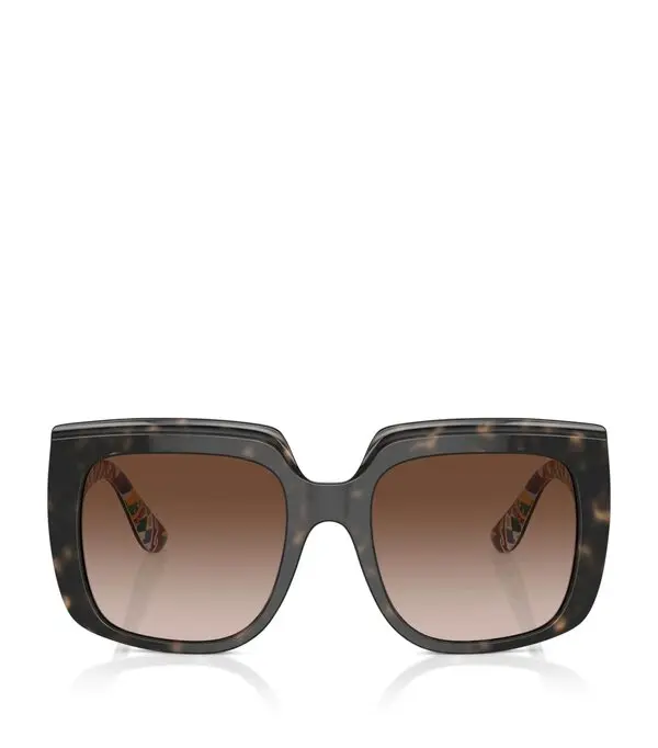 Dolce & Gabbana Acetate Square Sunglasses - Brown