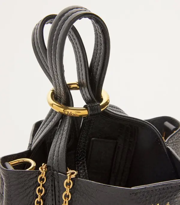 Chloé Calfskin Spin Tote Bag - Black