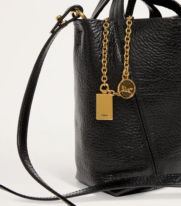 Chloé Calfskin Spin Tote Bag - Black