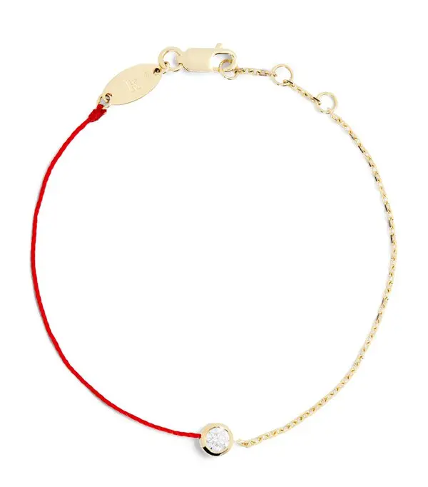 REDLINE Yellow Gold And Diamond So Pure Bracelet - Red